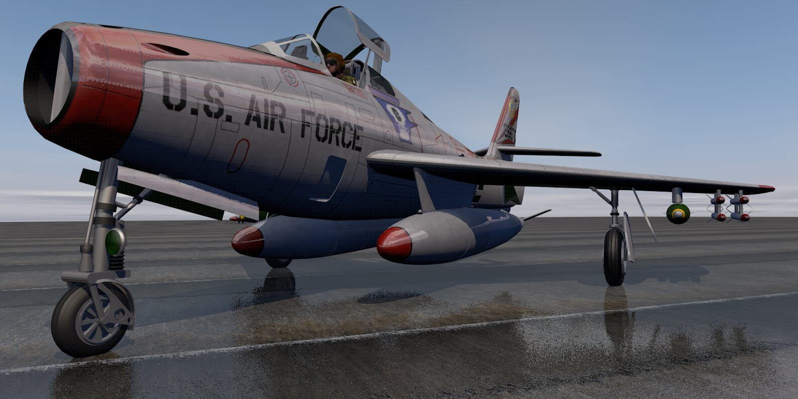 Republic F-84F Thunderstreak 3D Model by ChipBassChaos