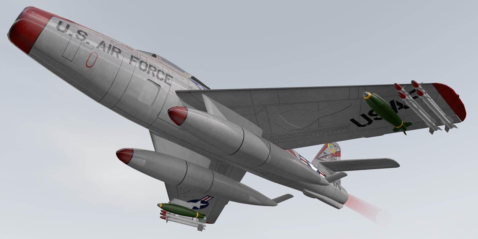 Republic F-84F Thunderstreak 3D Model by ChipBassChaos