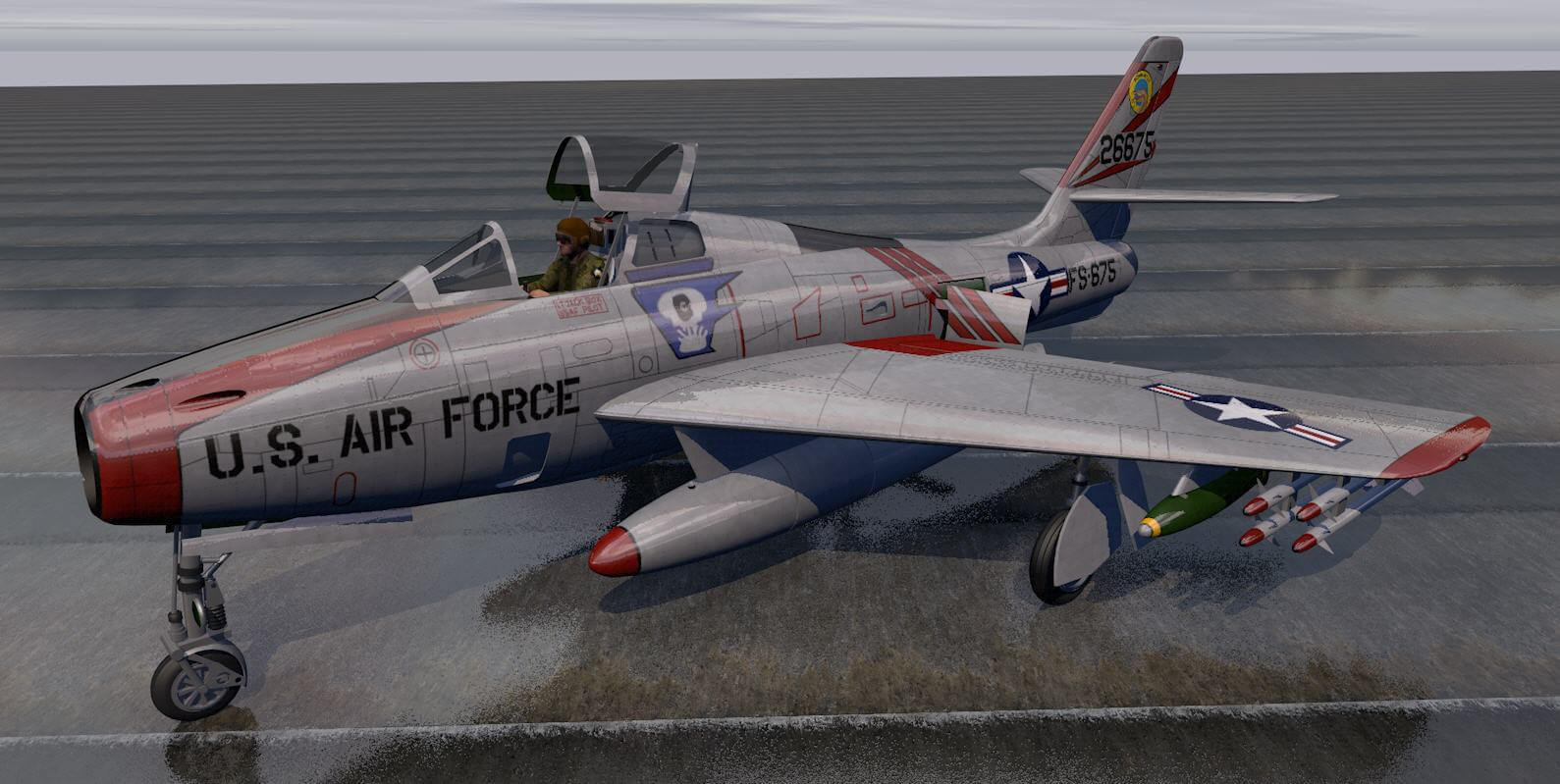 Republic F-84F Thunderstreak 3D Model by ChipBassChaos