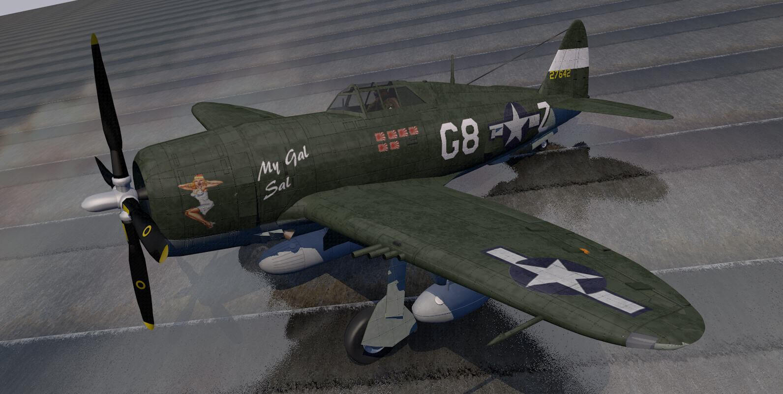 Republic P-47C Thunderbolt 3D Model by ChipBassChaos
