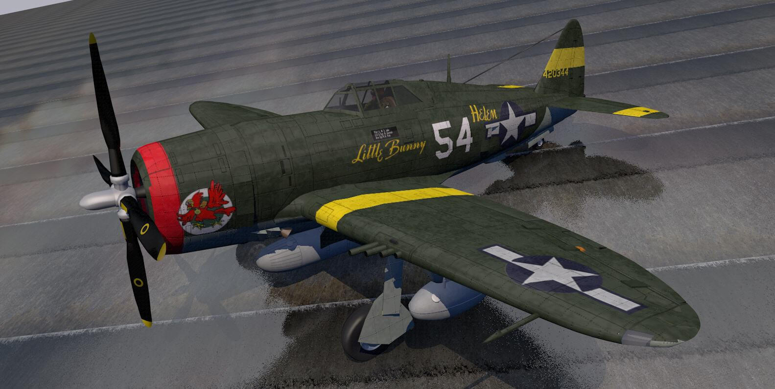 Republic P-47C Thunderbolt 3D Model by ChipBassChaos
