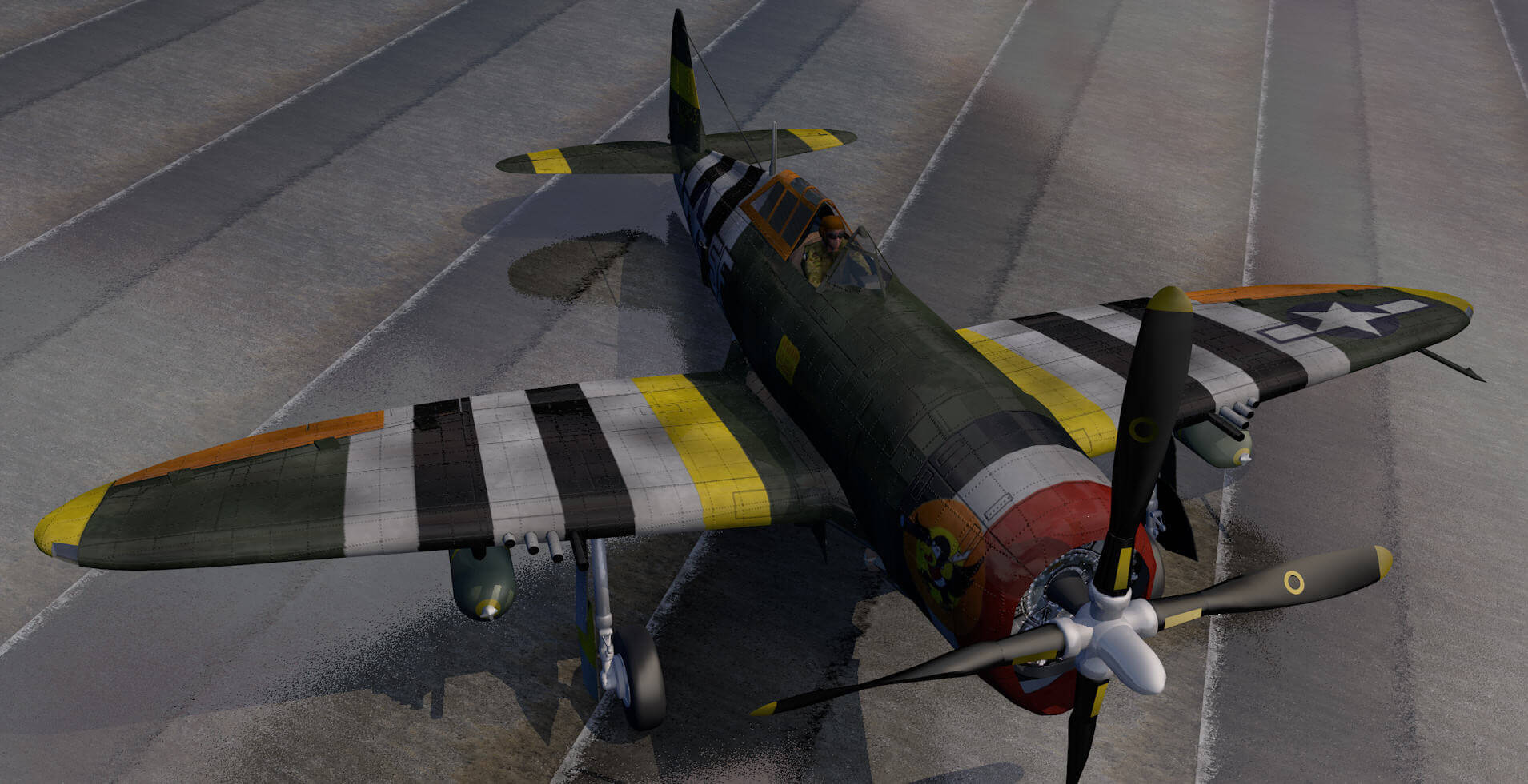 Republic P-47C Thunderbolt 3D Model by ChipBassChaos