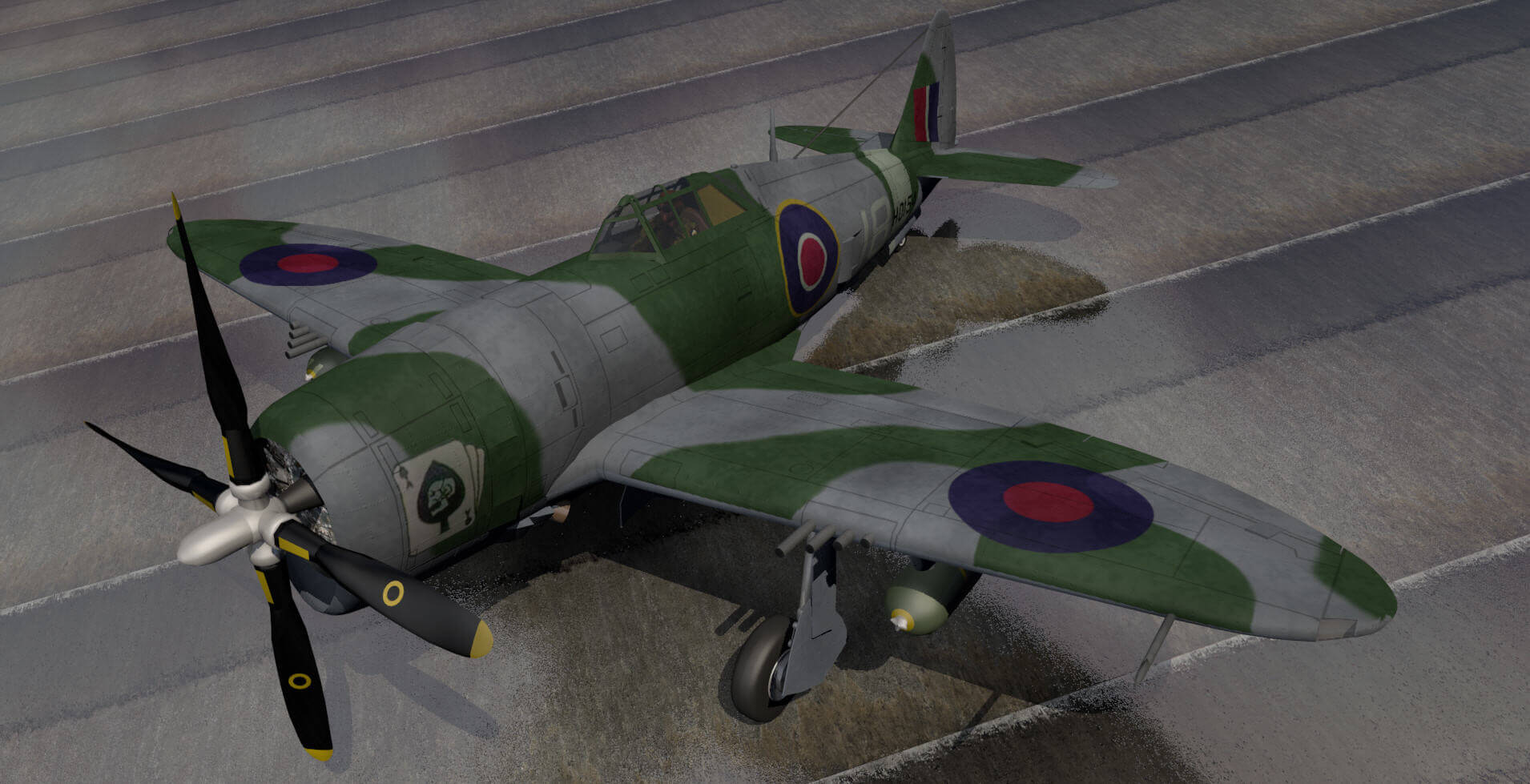 Republic Thunderbolt Mk-1 (RAF) 3D Model by ChipBassChaos
