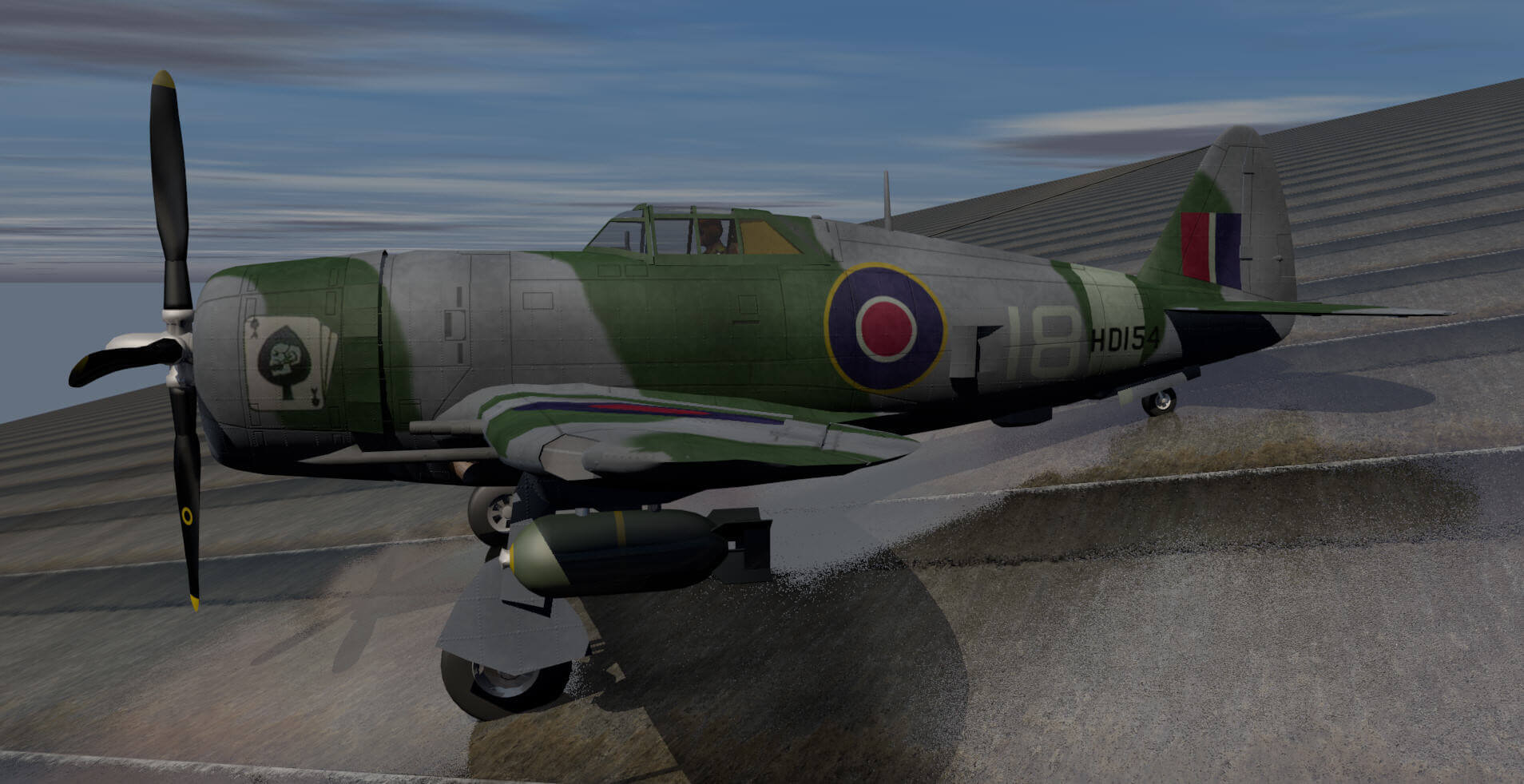 Republic Thunderbolt Mk-1 (RAF) 3D Model by ChipBassChaos