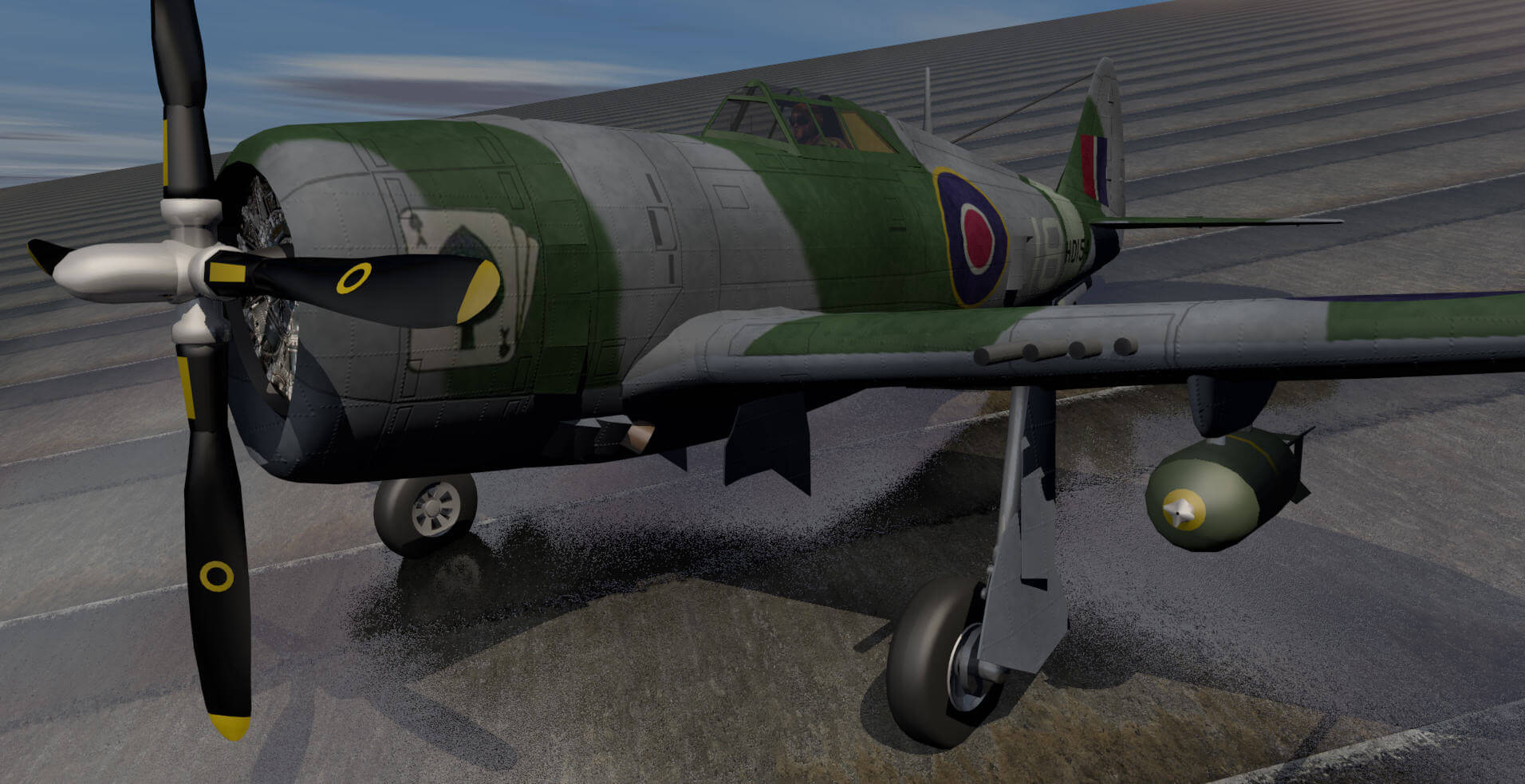 Republic Thunderbolt Mk-1 (RAF) 3D Model by ChipBassChaos