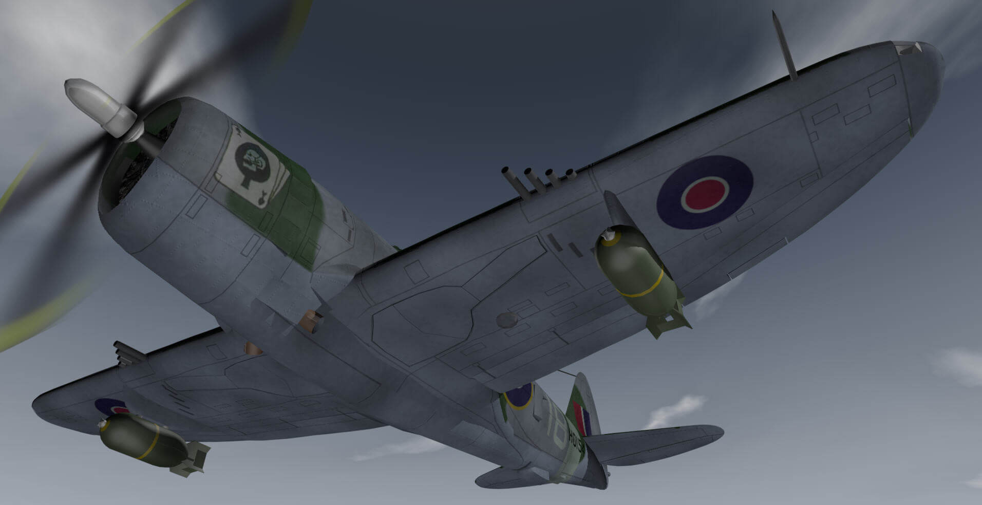 Republic Thunderbolt Mk-1 (RAF) 3D Model by ChipBassChaos