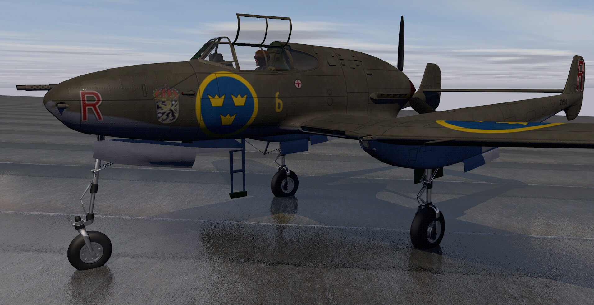 Saab J-21 A-1 3D Model by ChipBassChaos