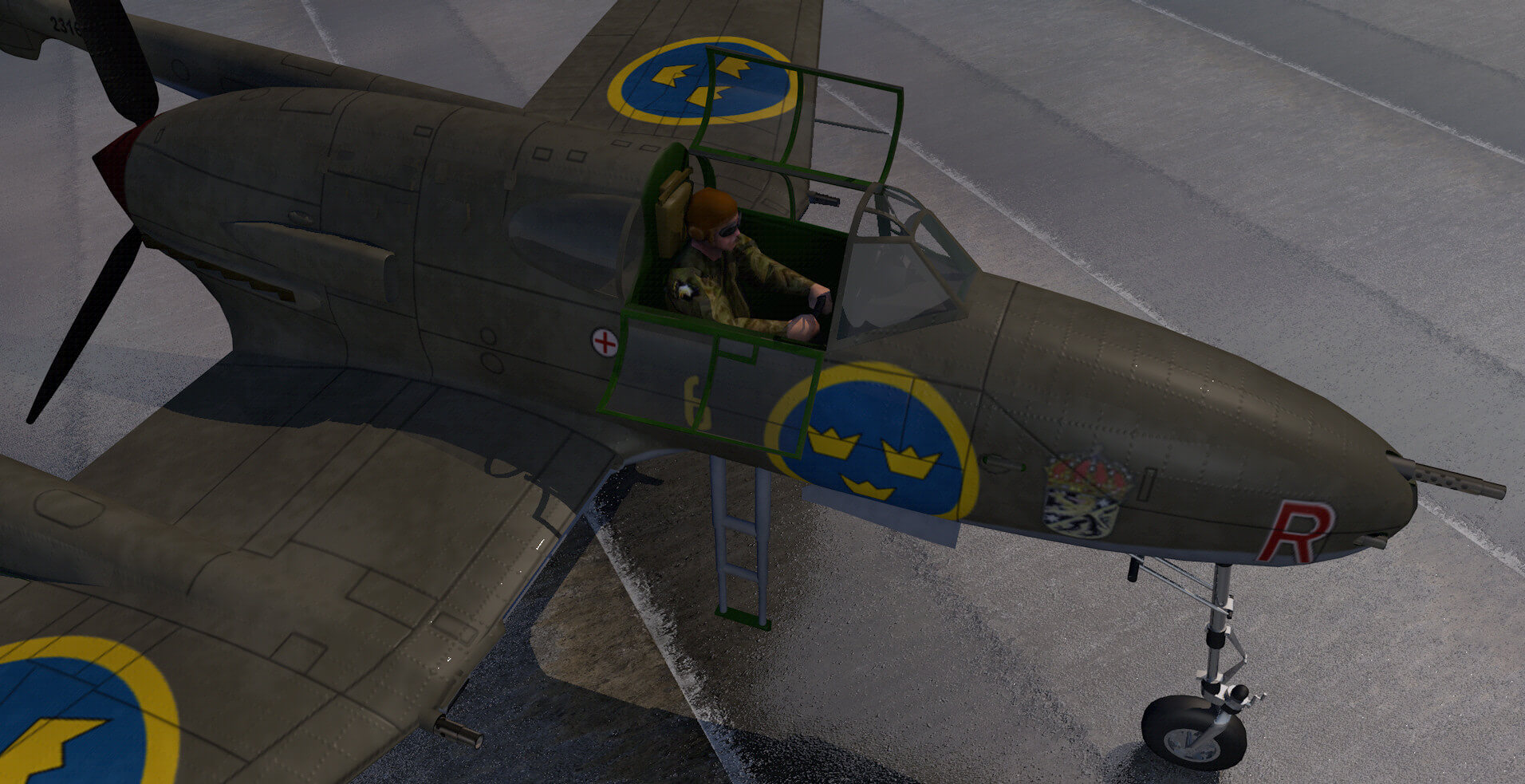 Saab J-21 A-1 3D Model by ChipBassChaos