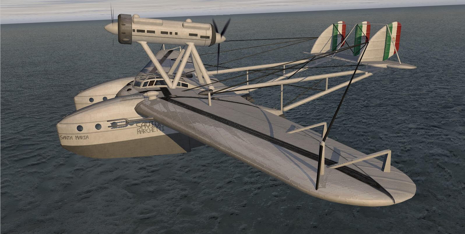 Savoia Marchetti S.55 - 3D Model by ChipBassChaos