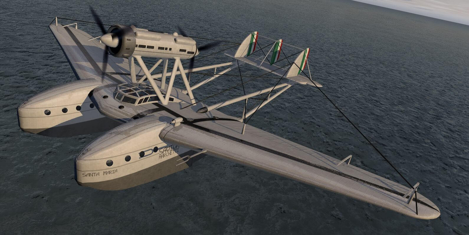 Savoia Marchetti S.55 - 3D Model by ChipBassChaos