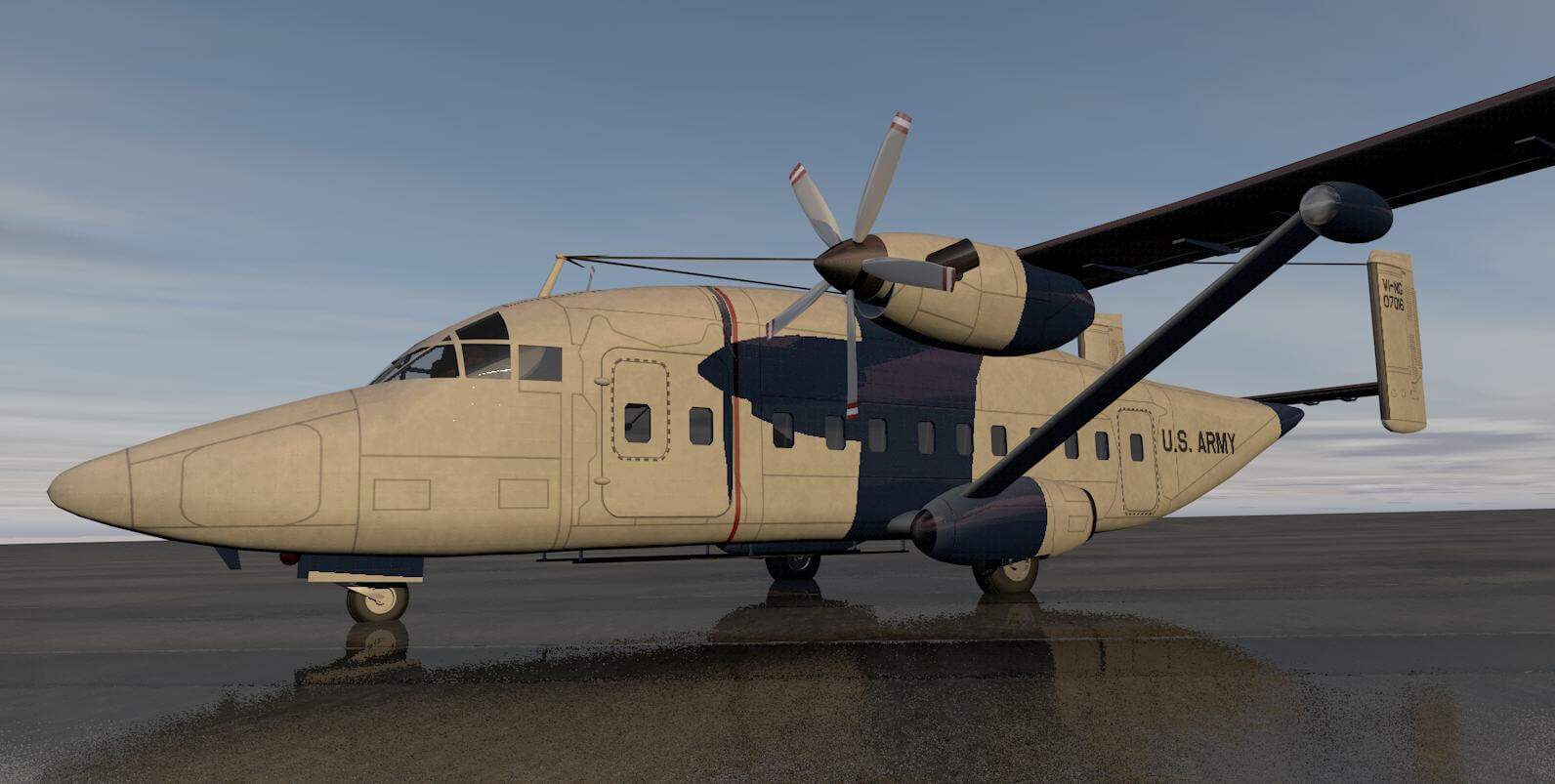 Short 330 (C-23 Sherpa) 3D Model by ChipBassChaos