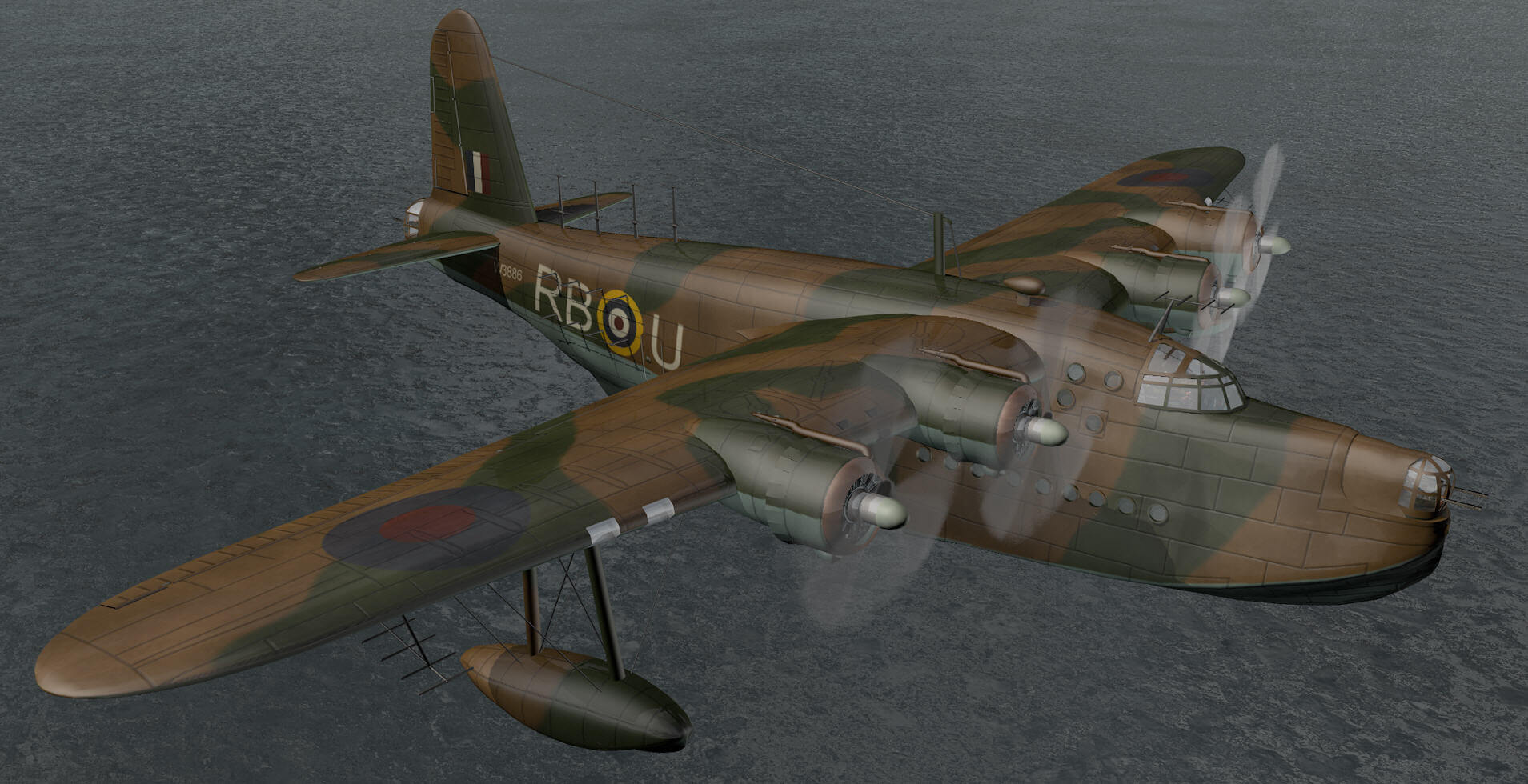 Short Sunderland Mk-2 3D Model by ChipBassChaos