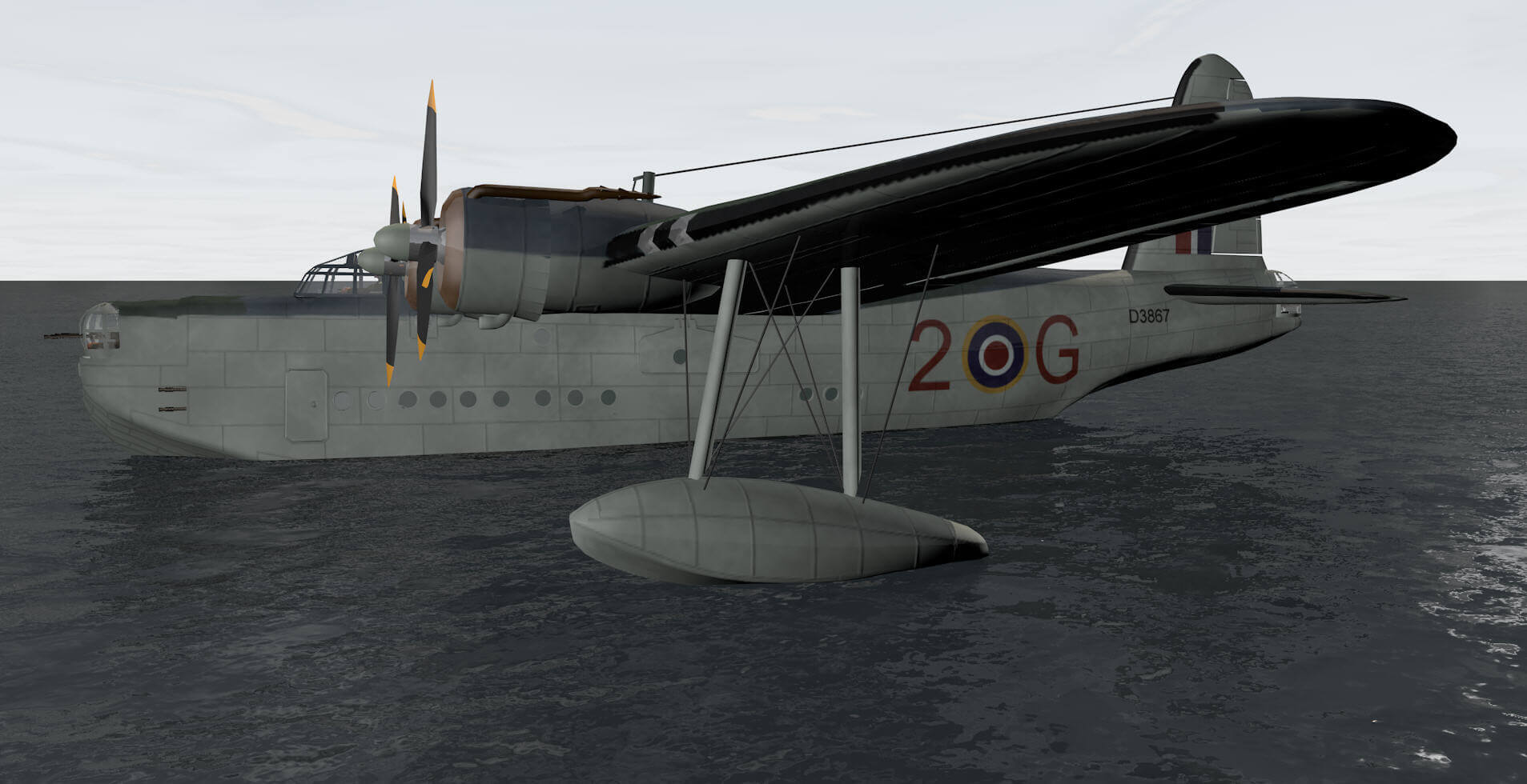 Short Sunderland Mk-3 3D Model by ChipBassChaos