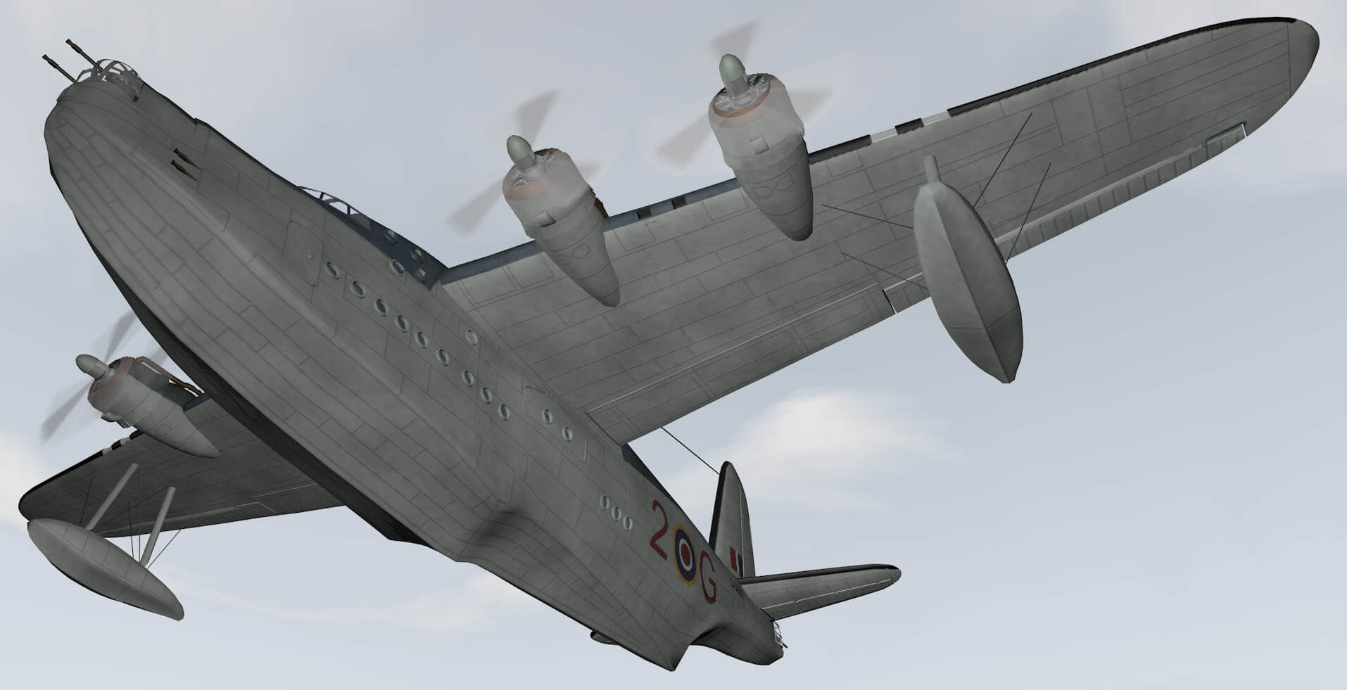 Short Sunderland Mk-3 3D Model by ChipBassChaos