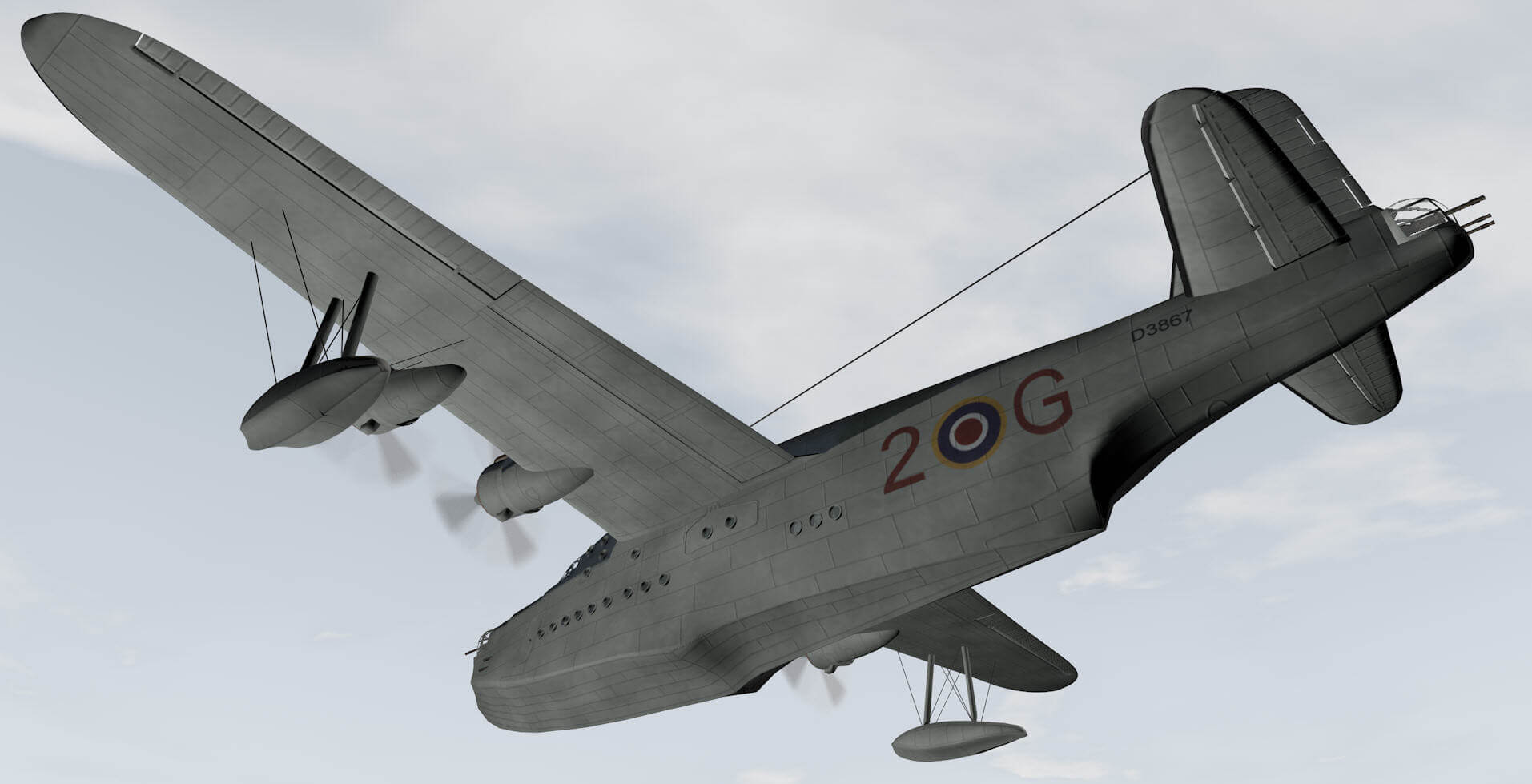Short Sunderland Mk-3 3D Model by ChipBassChaos