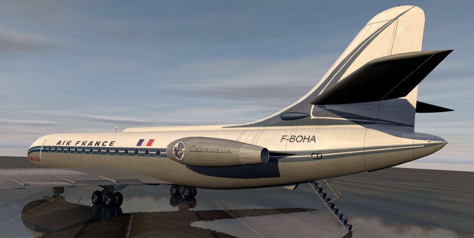 Sud Aviation SE-210 Caravelle III 3D Model by ChipBassChaos