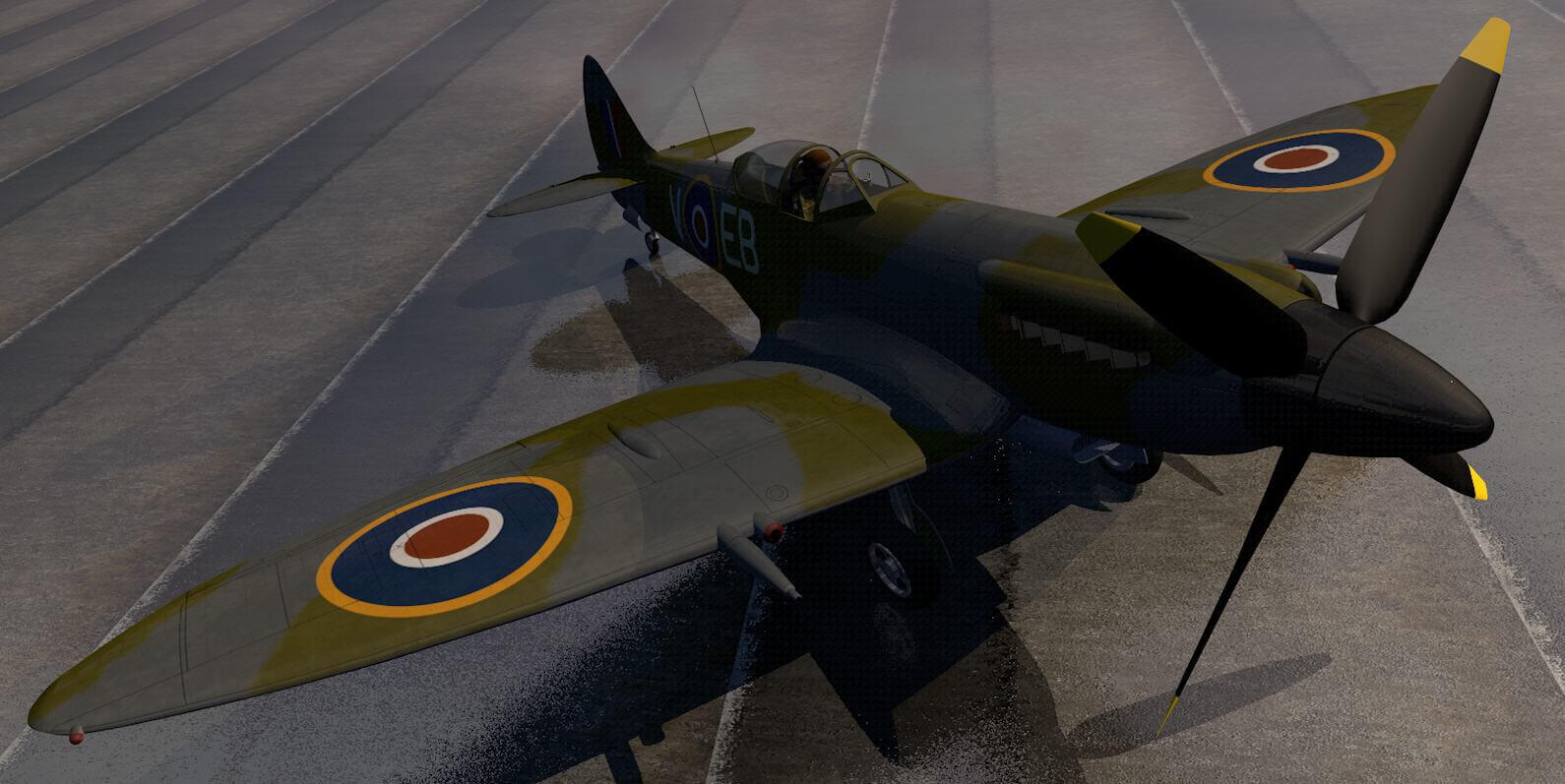 Supermarine Spitfire F Mk-14 (Mk-XIV) 3D Model by ChipBassChaos