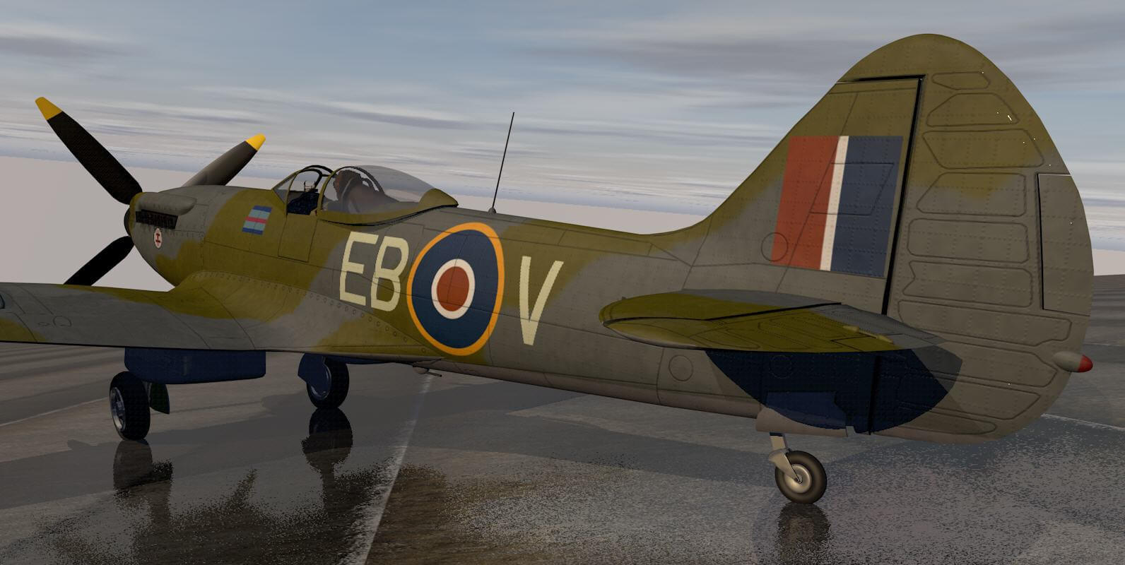 Supermarine Spitfire F Mk-14 (Mk-XIV) 3D Model by ChipBassChaos