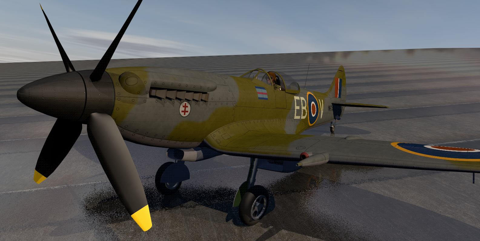 Supermarine Spitfire F Mk-14 (Mk-XIV) 3D Model by ChipBassChaos