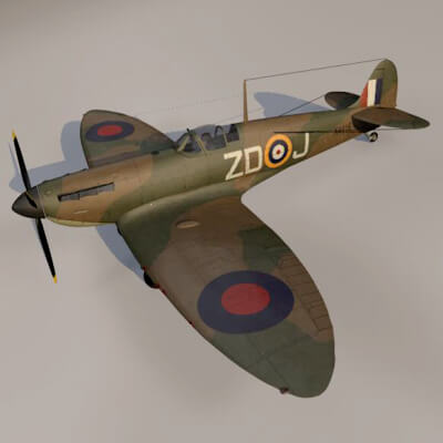 Supermarine Spitfire MK-1 (Revised) 3D Model by ChipBassChaos