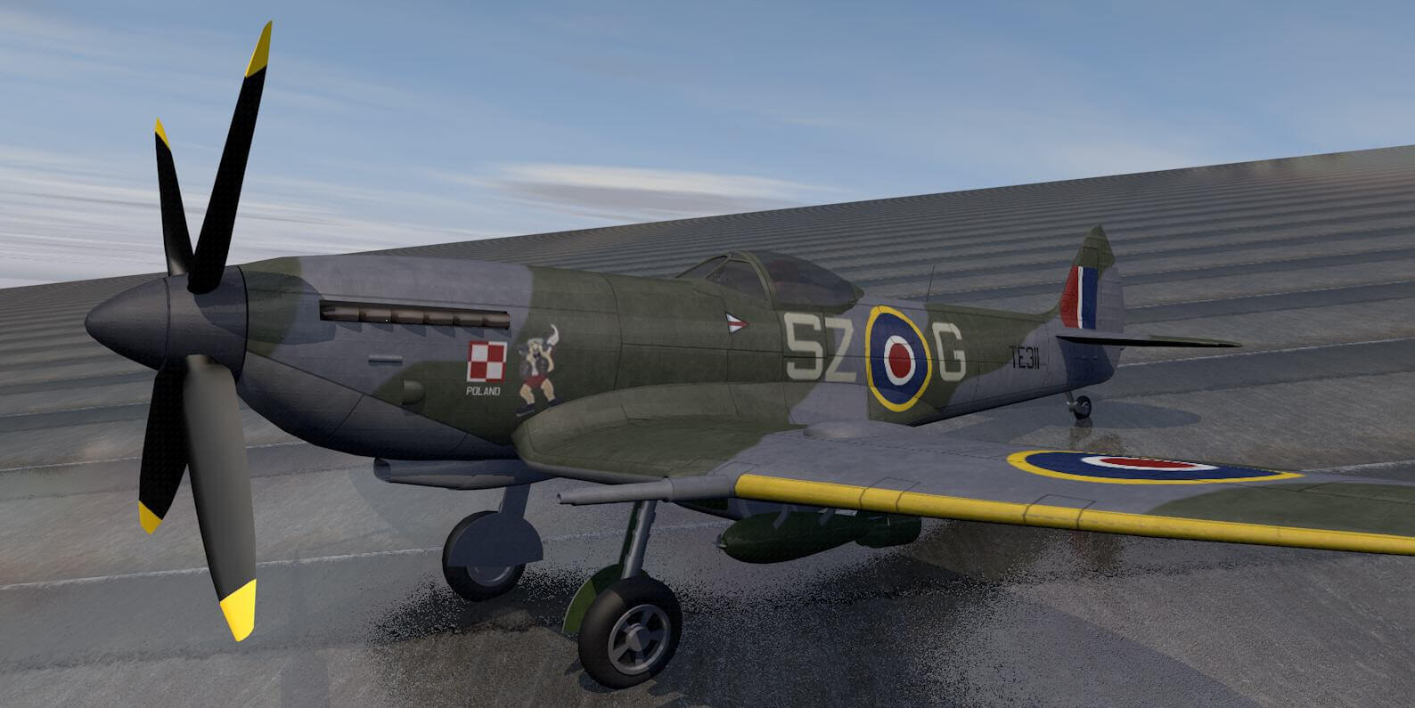 Supermarine Spitfire Mk-16 - Mk-XVI 3D Model by ChipBassChaos