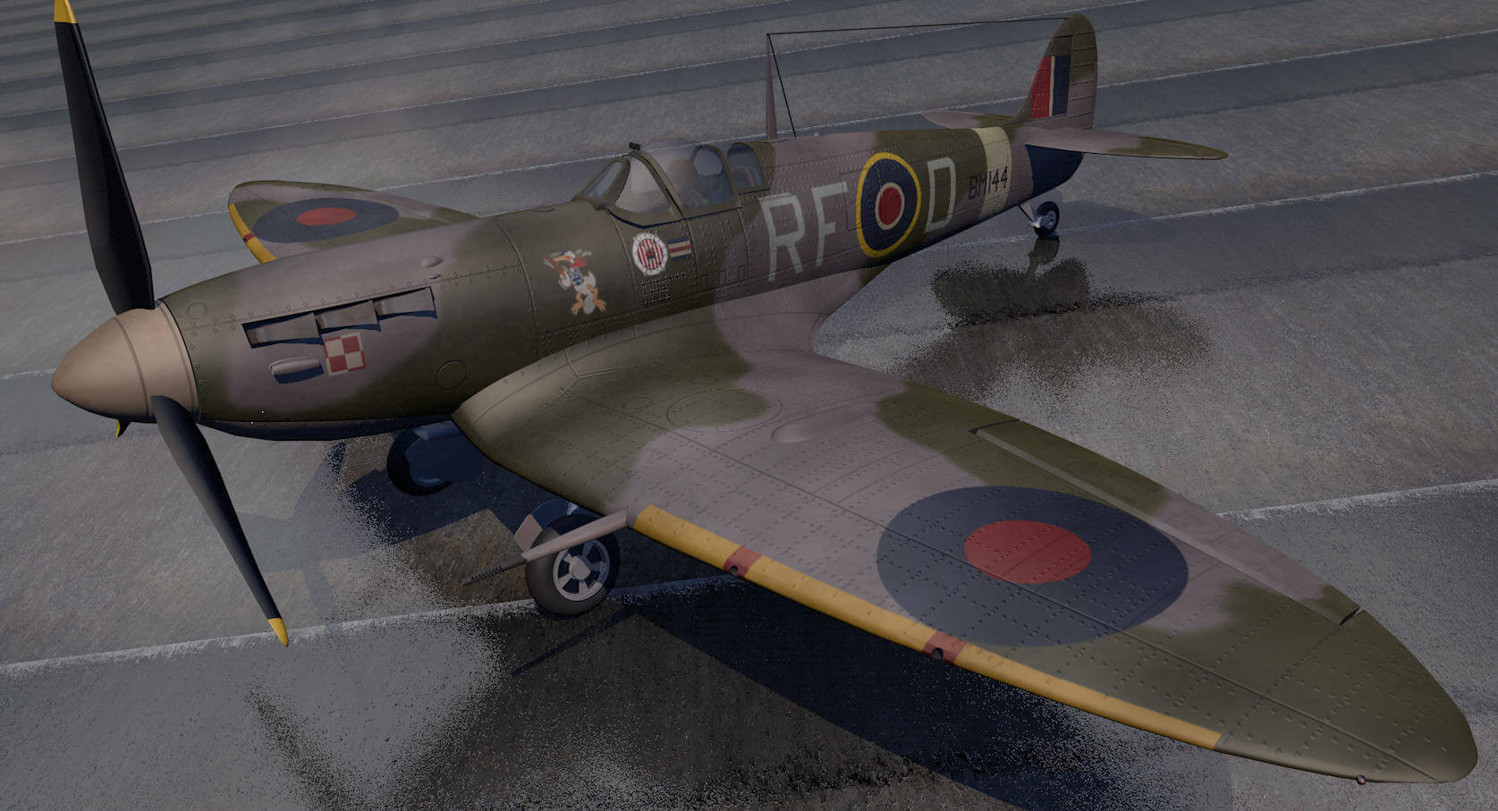 Supermarine Spitfire Mk-5b 3D Model by ChipBassChaos