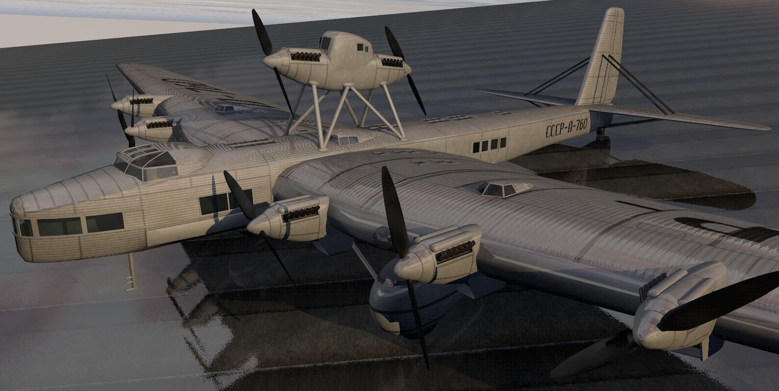 Tupolev ANT-20 Maxim Gorky 3D Model by ChipBassChaos