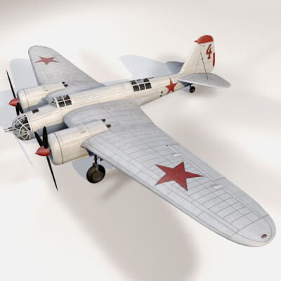 Tupolev SB-2M-100 Early 3D Model by ChipBassChaos