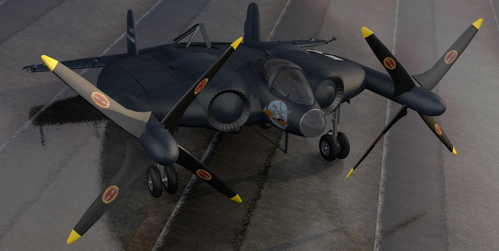 Vought XF5U-1 Flying Flapjack 3D Model by ChipBassChaos