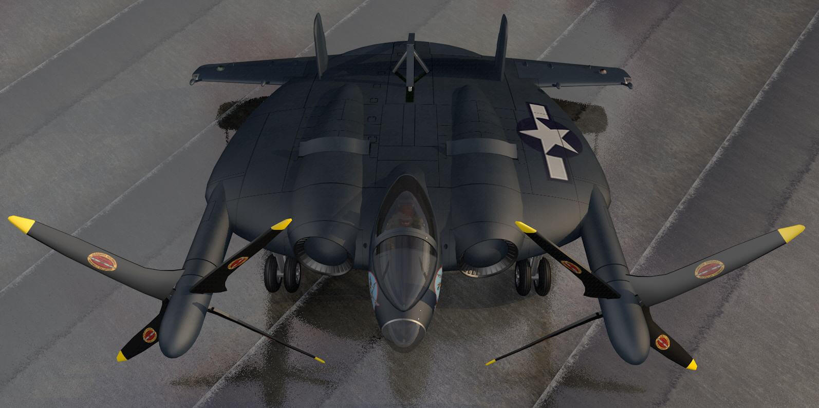 Vought XF5U-1 Flying Flapjack 3D Model by ChipBassChaos