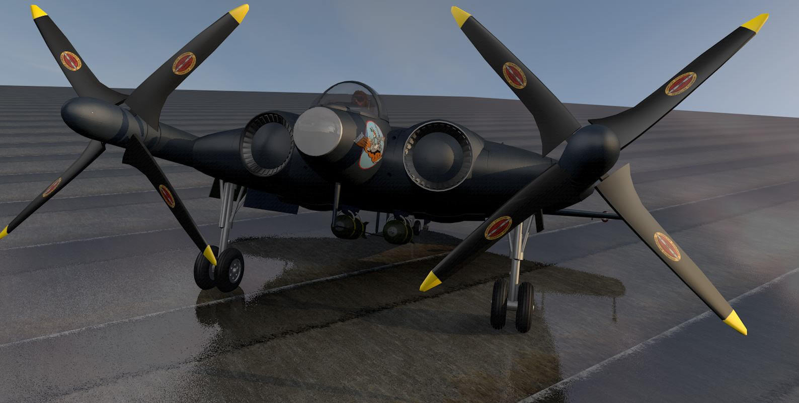 Vought XF5U-1 Flying Flapjack 3D Model by ChipBassChaos