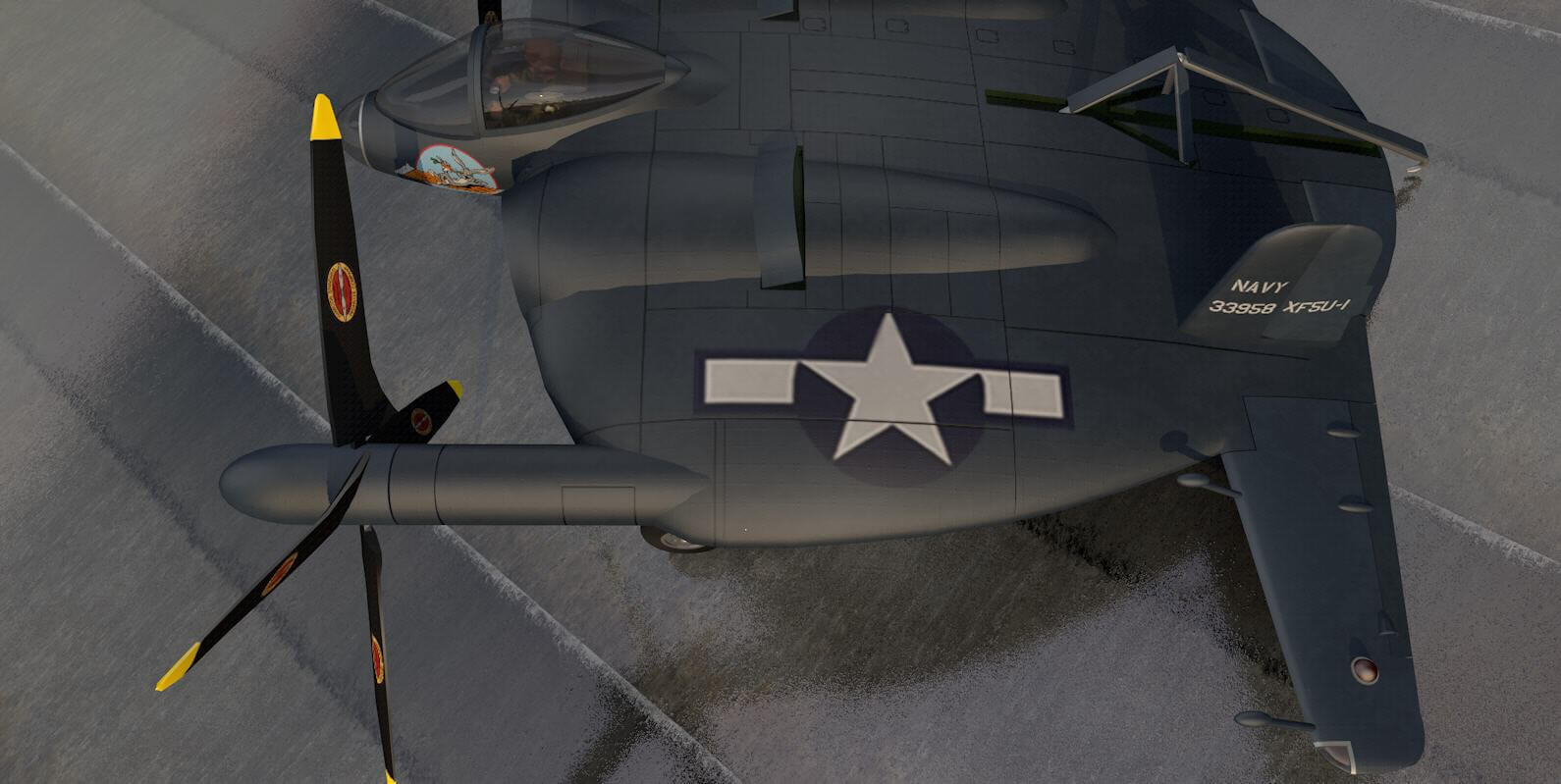 Vought XF5U-1 Flying Flapjack 3D Model by ChipBassChaos