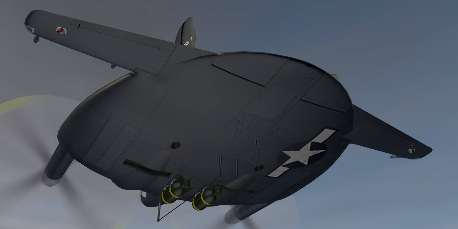 Vought XF5U-1 Flying Flapjack 3D Model by ChipBassChaos