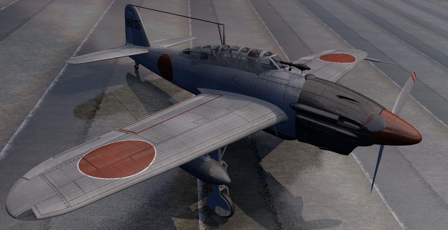 Yokosuka D4Y2 Suisei (Judy) - 3D Model by ChipBassChaos