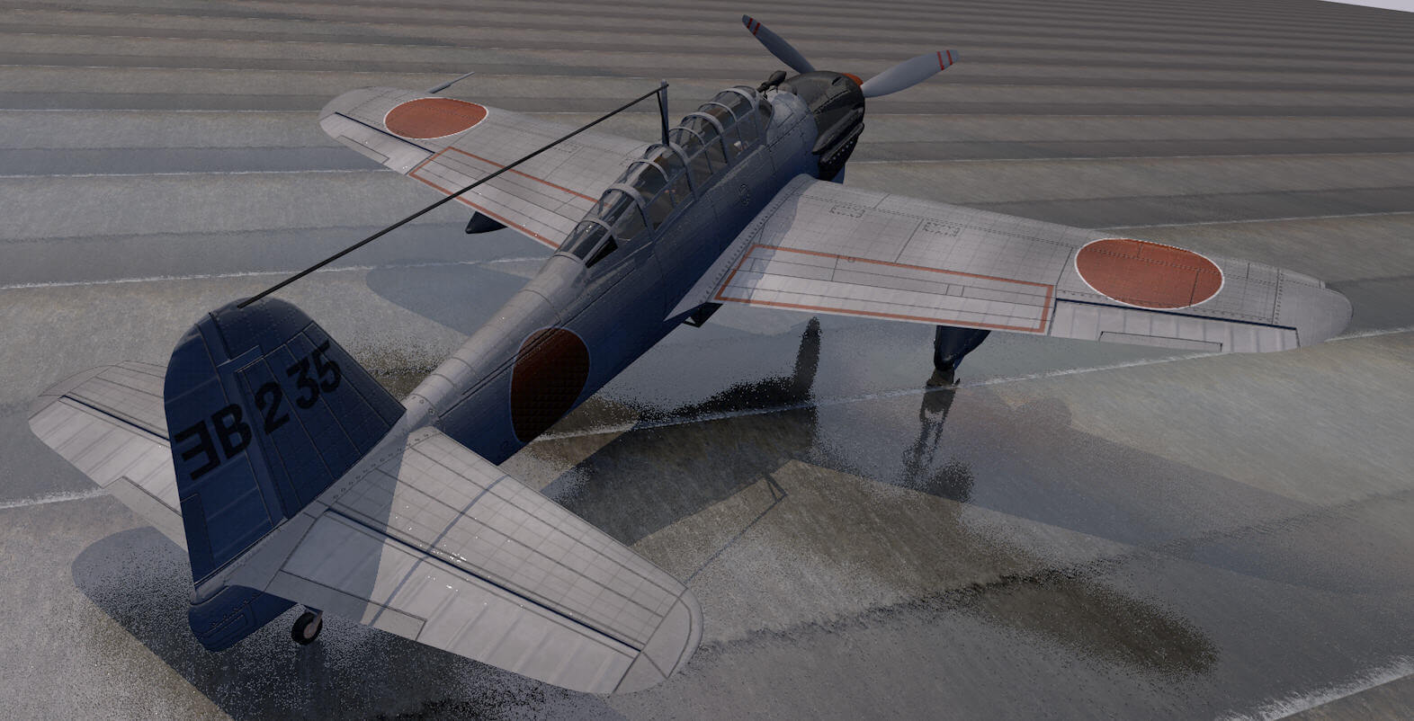 Yokosuka D4Y2 Suisei (Judy) - 3D Model by ChipBassChaos