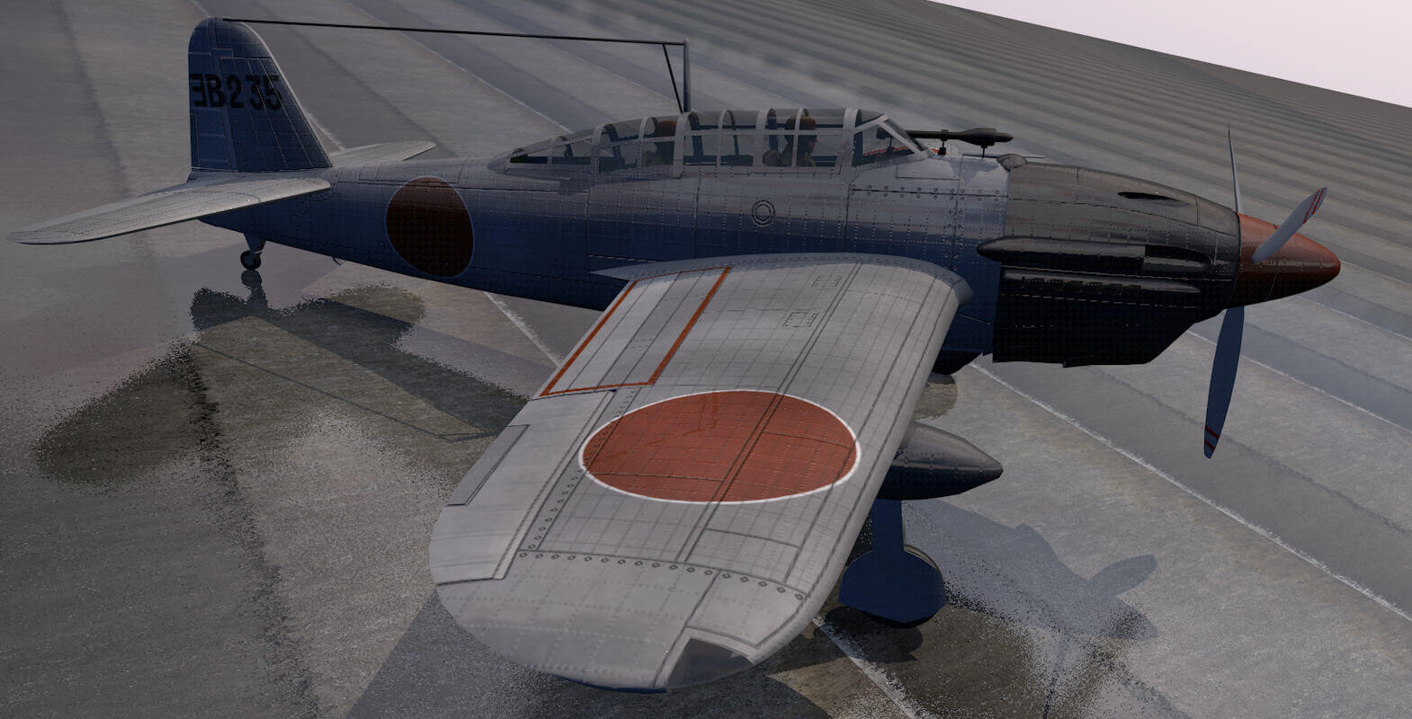 Yokosuka D4Y2 Suisei (Judy) - 3D Model by ChipBassChaos