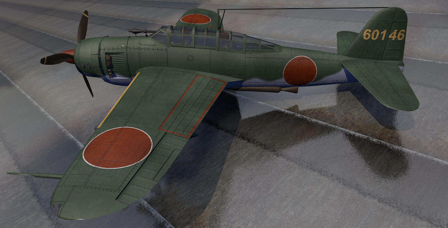 Yokosuka D4Y2 Suisei (Judy) - 3D Model by ChipBassChaos