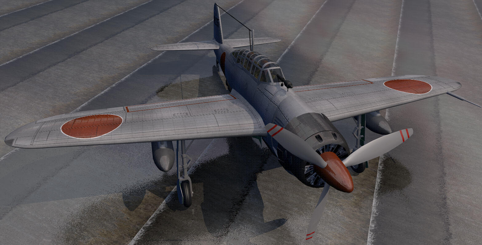 Yokosuka D4Y2 Suisei (Judy) - 3D Model by ChipBassChaos