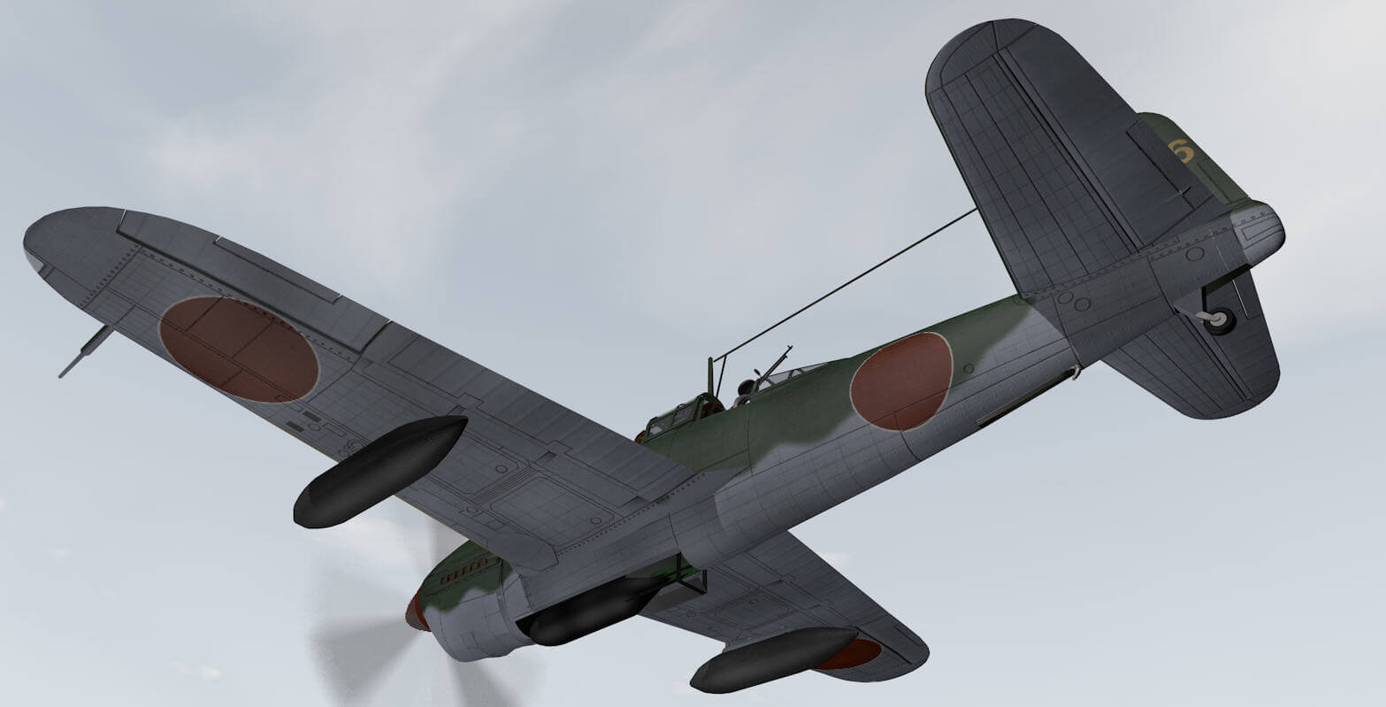 Yokosuka D4Y2 Suisei (Judy) - 3D Model by ChipBassChaos