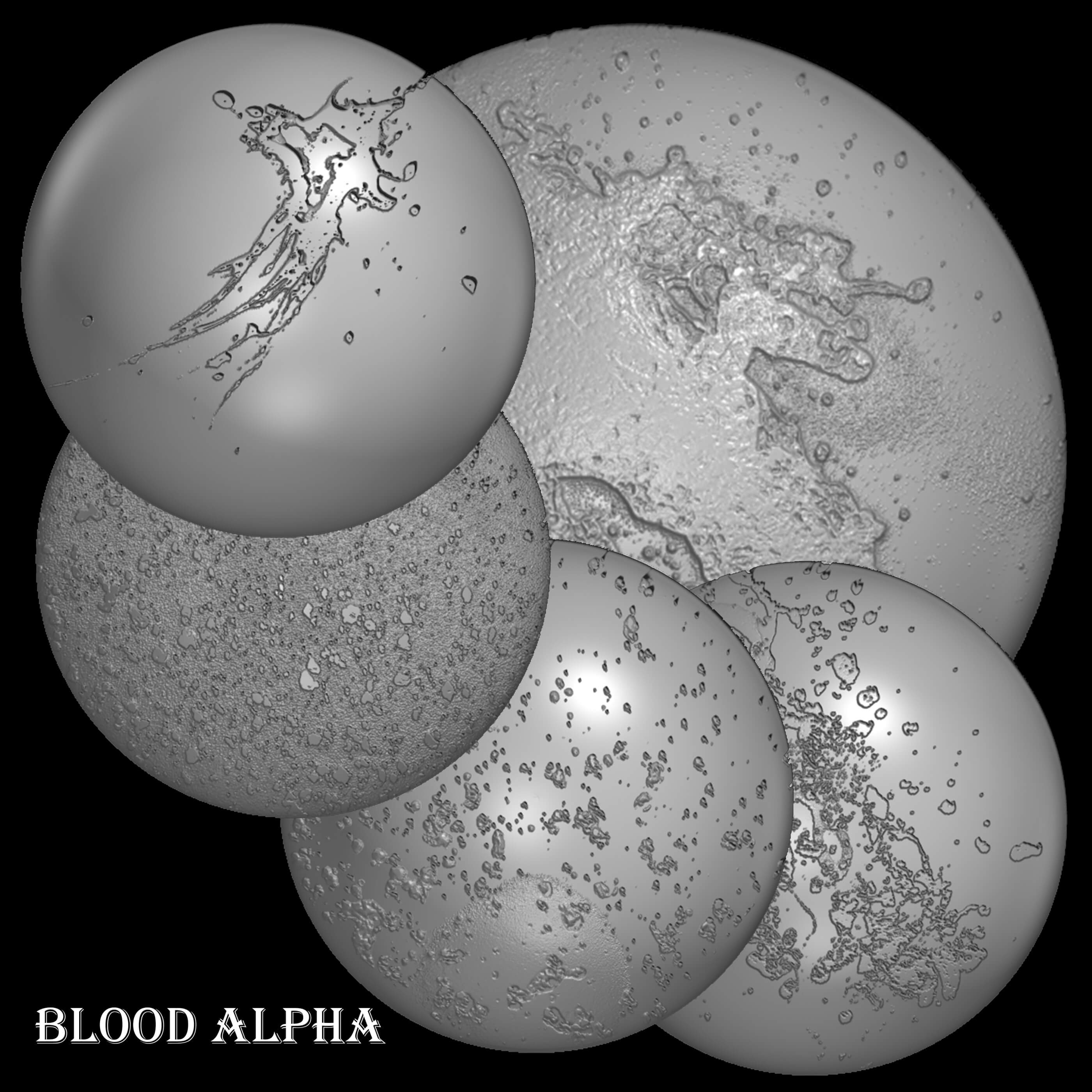 Blood Displacement and Alpha Patterns PNG and JPG 2K Size - 3D Texture ...