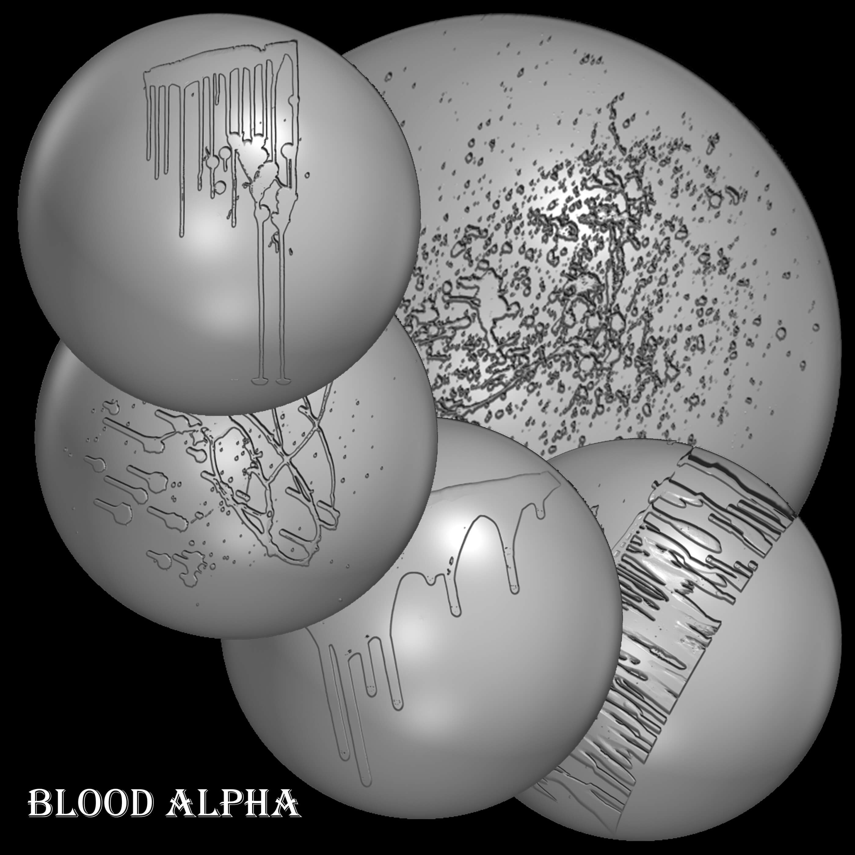 Blood Displacement and Alpha Patterns PNG and JPG 2K Size - 3D Texture ...