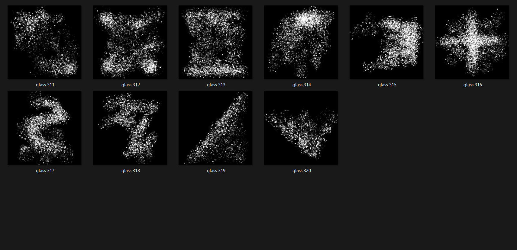 Broken Glass 300 Alpha 2K Size Full Pack Part 4 - 3D Texture by chiraggg_02