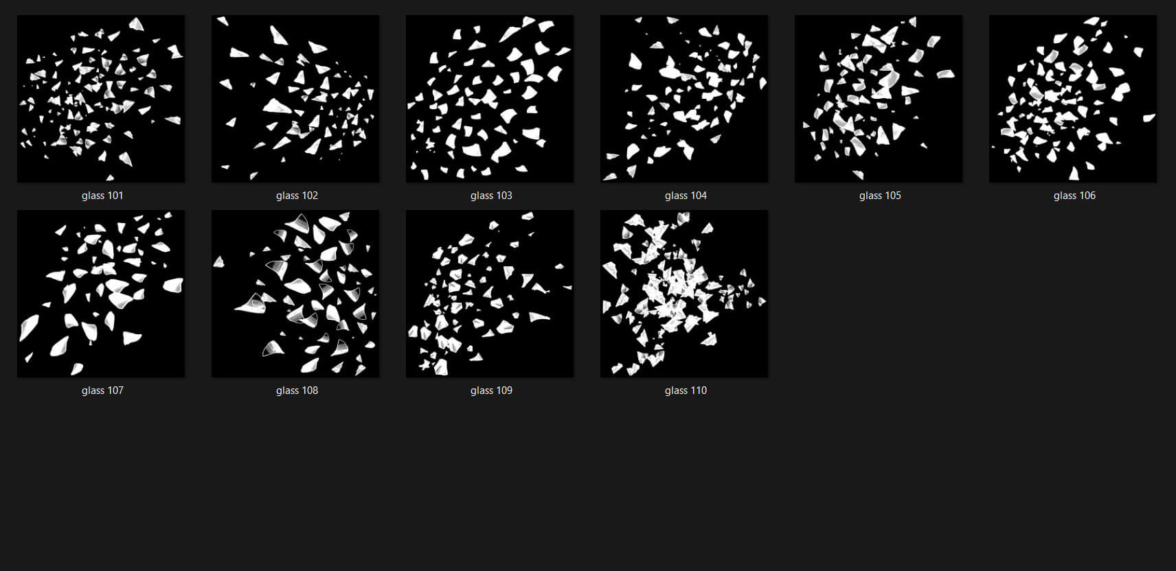 Broken Glass Displacement and Alpha Patterns PNG and JPG 2K - 3D ...