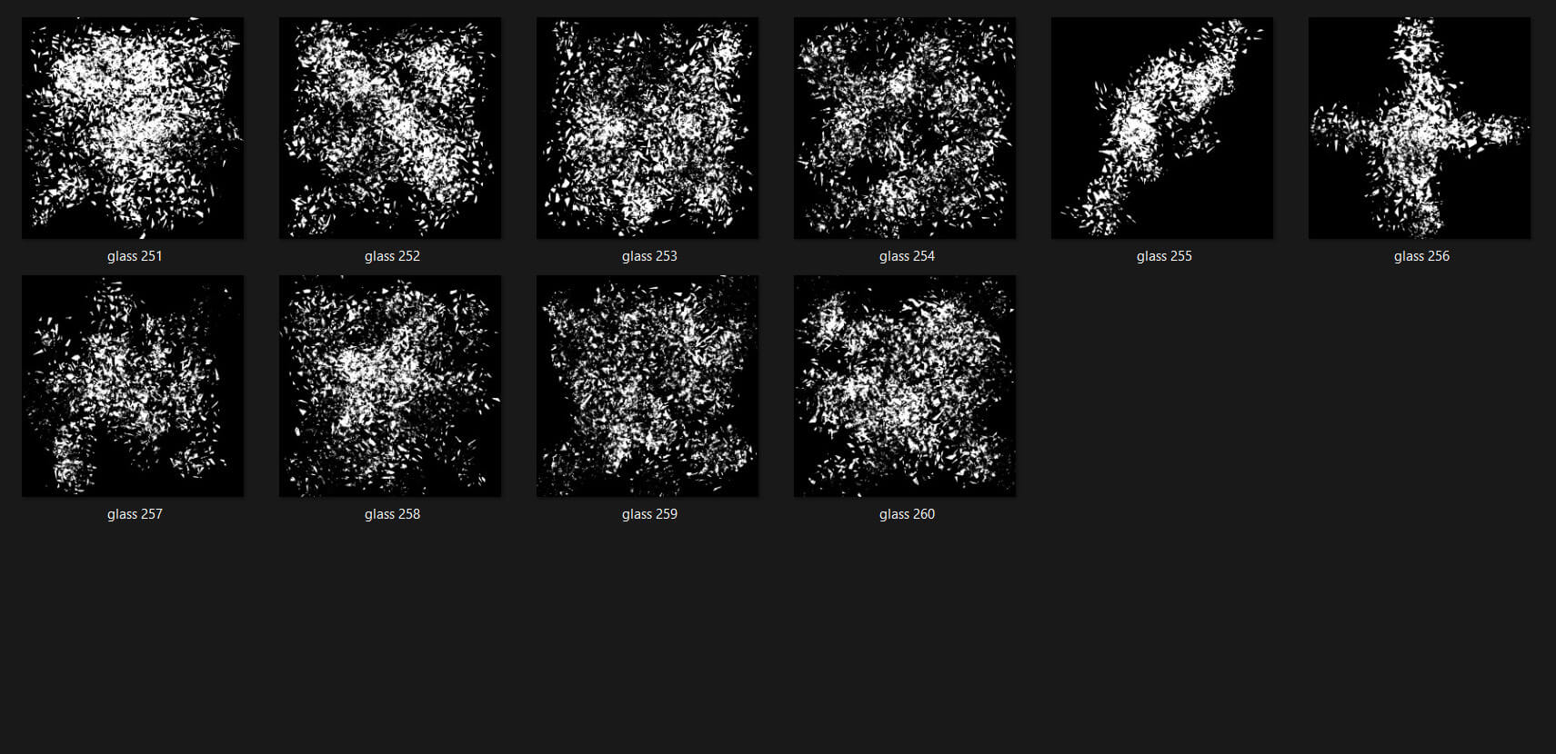 Broken Glass Displacement and Alpha Patterns PNG and JPG 2K - 3D ...
