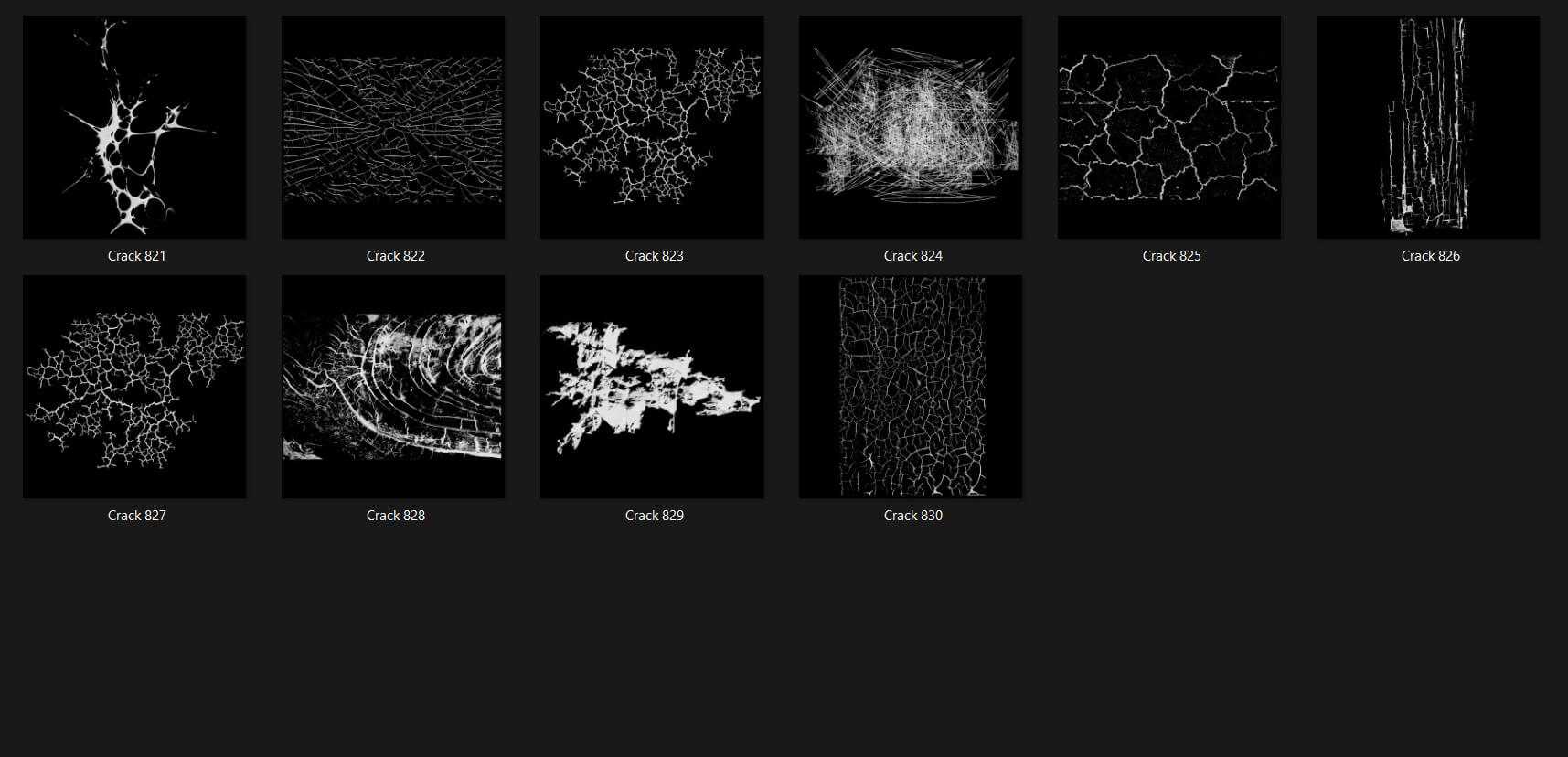 Crack 300 Alpha 2K Size Full Pack Part 9 - 3D Texture by chiraggg_02