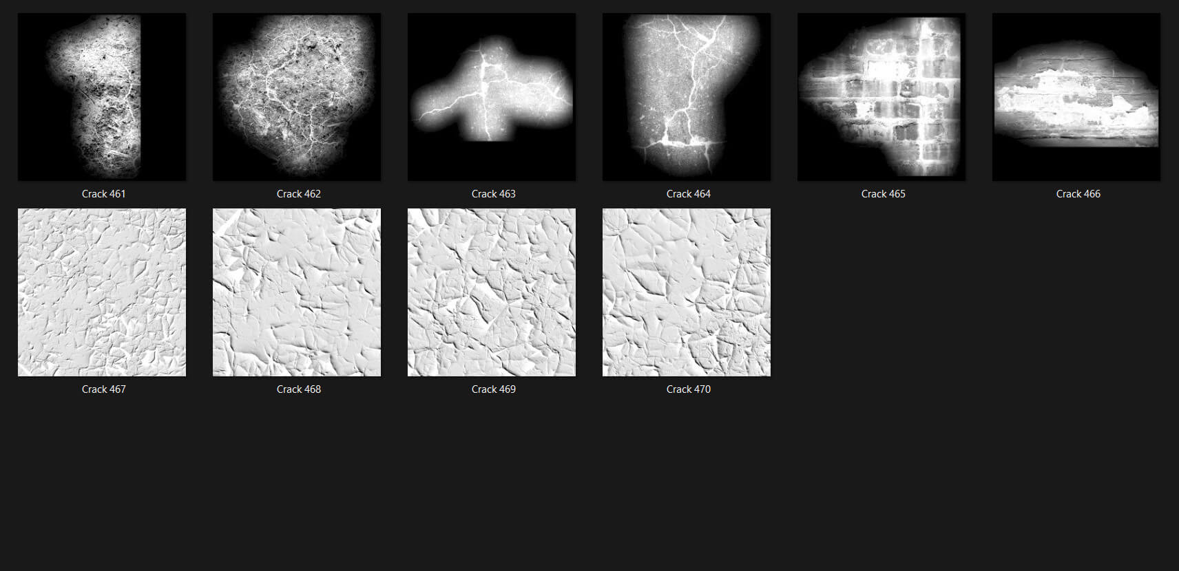 Crack 600 Alpha 2K Size Full Pack Part 5 - 3D Texture by chiraggg_02