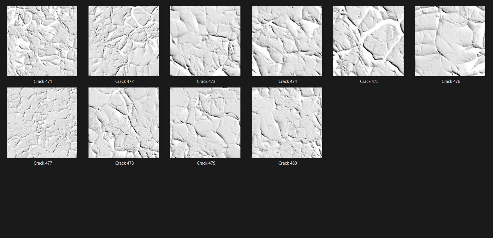 Crack 600 Alpha 2K Size Full Pack Part 5 - 3D Texture by chiraggg_02