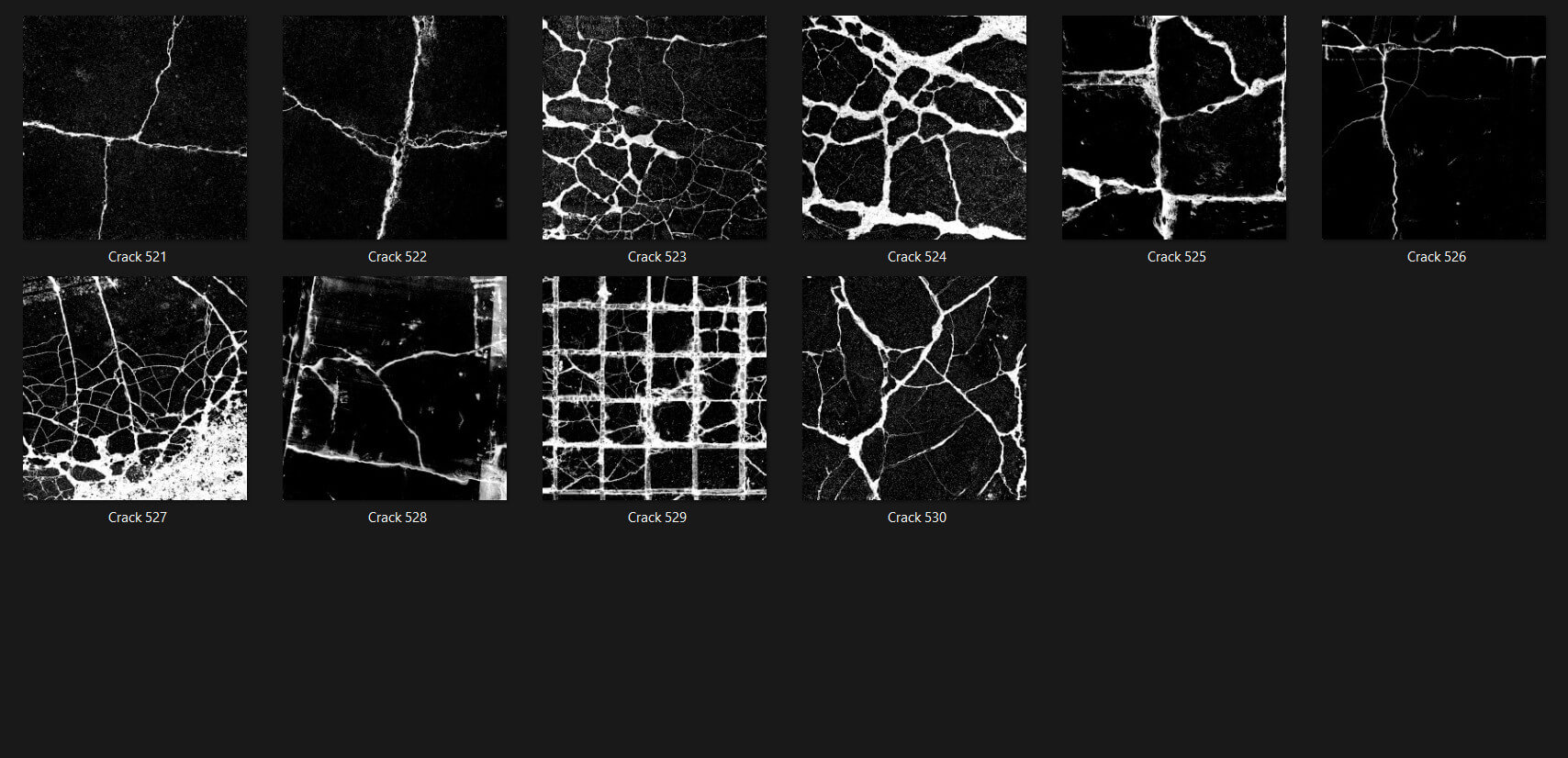 Crack 600 Alpha 2K Size Full Pack Part 6 - 3D Texture by chiraggg_02