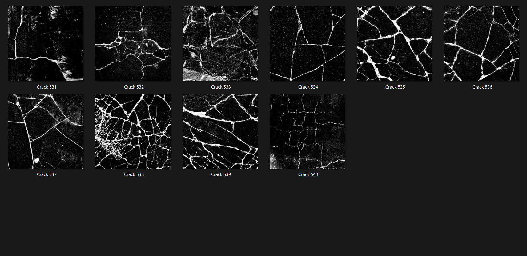 Crack 600 Alpha 2K Size Full Pack Part 6 - 3D Texture by chiraggg_02