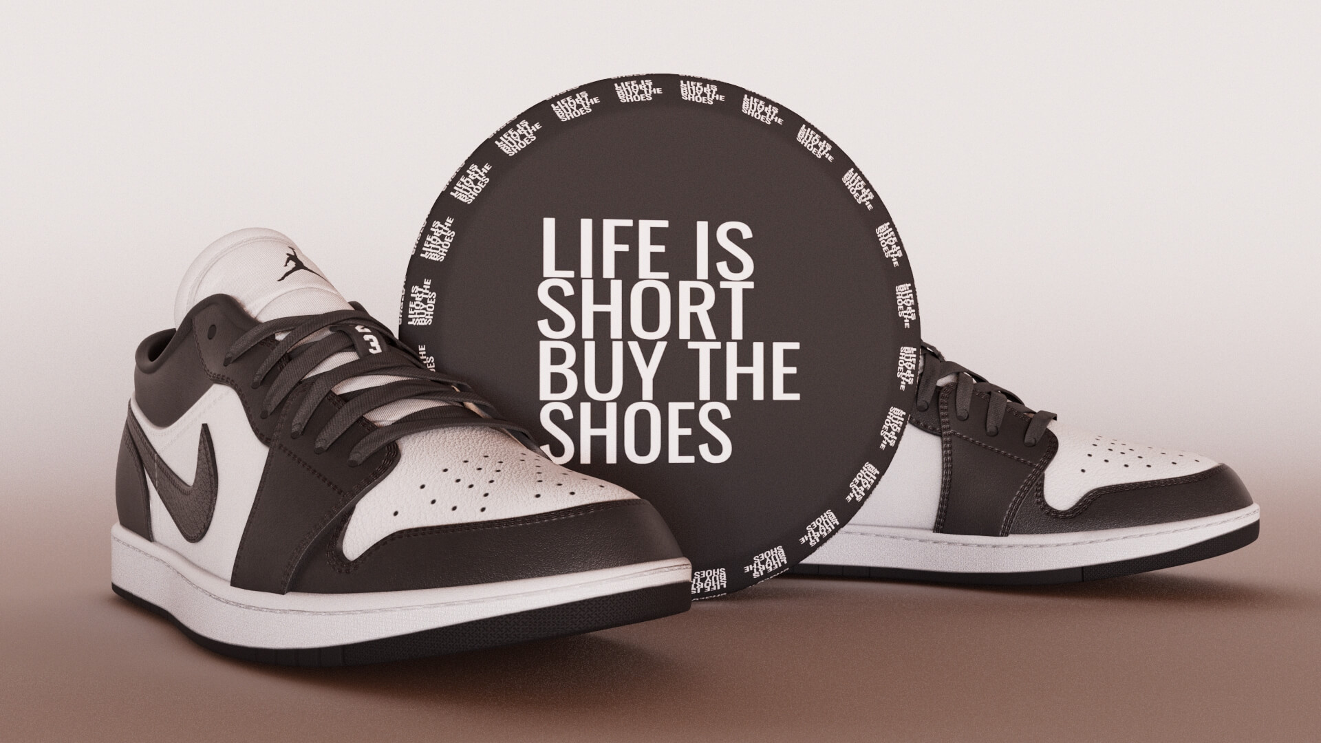 3D Model Nike Jordan Low Panda by chitam